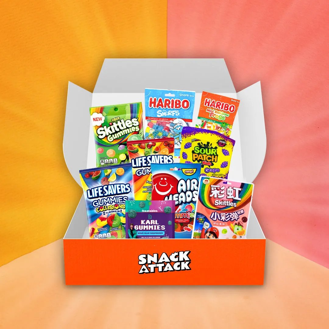 Gummies Snack Box 15+ Snacks Inside – Snack Attack
