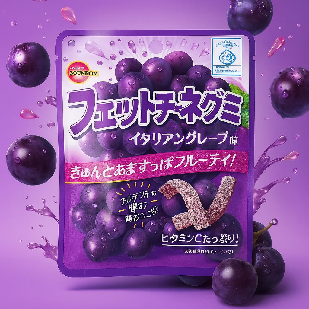 Bourbon Fettuccine Gummy Italian Grape Flavour (Japan) - 50g – Snack Attack