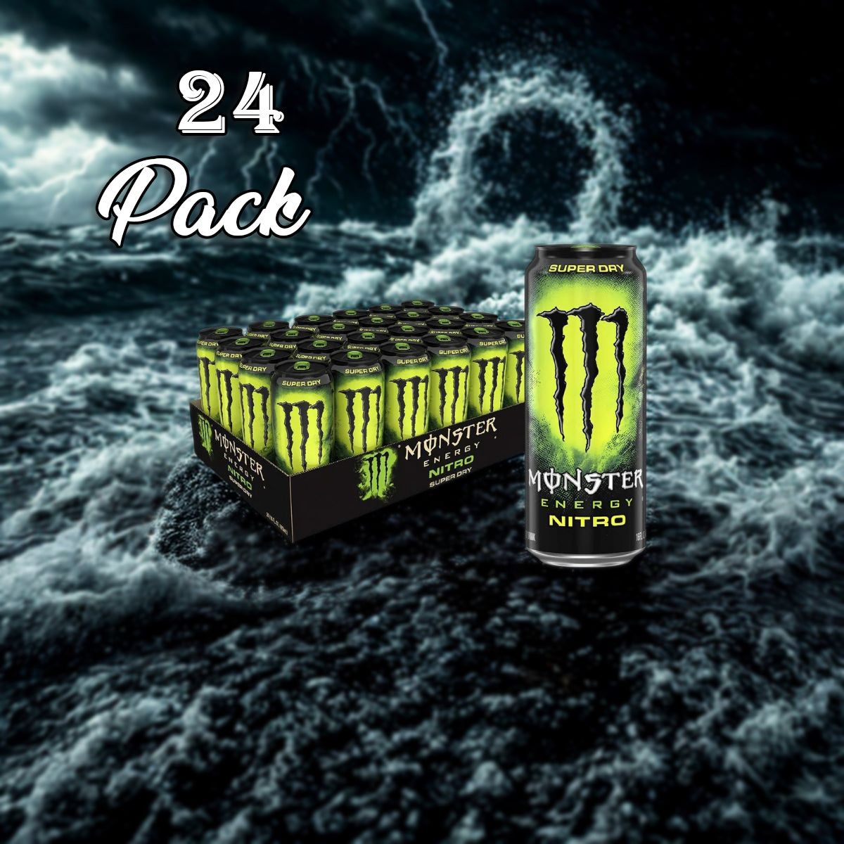 24 Pack Monster Energy Nitro Superdry Flavor Drink – Snack Attack